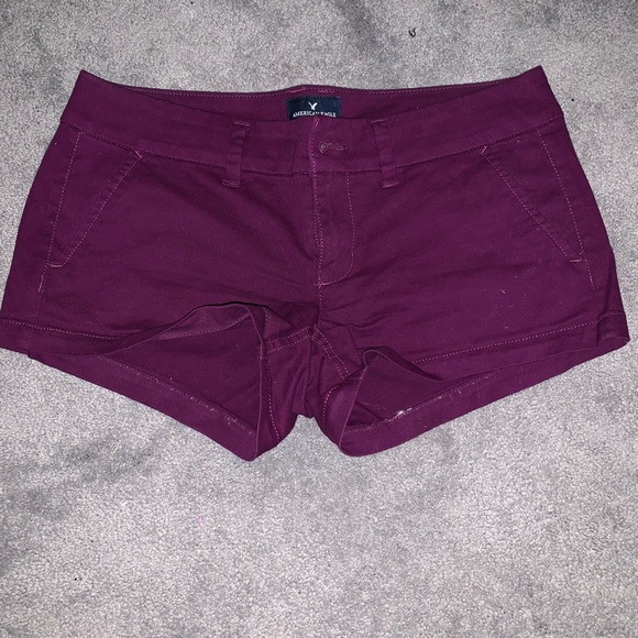 American Eagle Outfitters | Shorts | Maroon Jean Shorts | Poshmark
